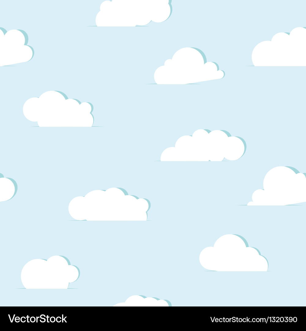 Abstract paper clouds seamless pattern Royalty Free Vector