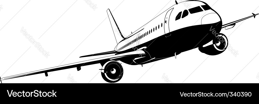Airliner a320 Royalty Free Vector Image - VectorStock