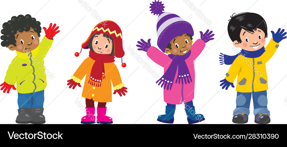 Children design template with kids and background Vector Image