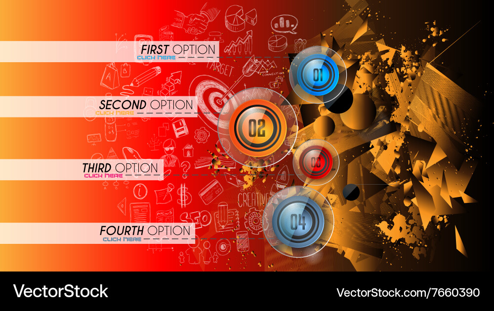 Clean infographic layout template for data Vector Image