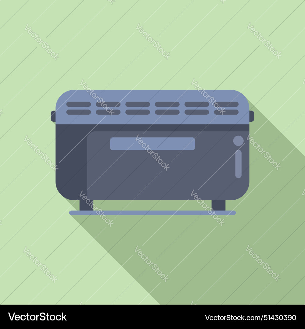 Modern toaster icon on green background Royalty Free Vector
