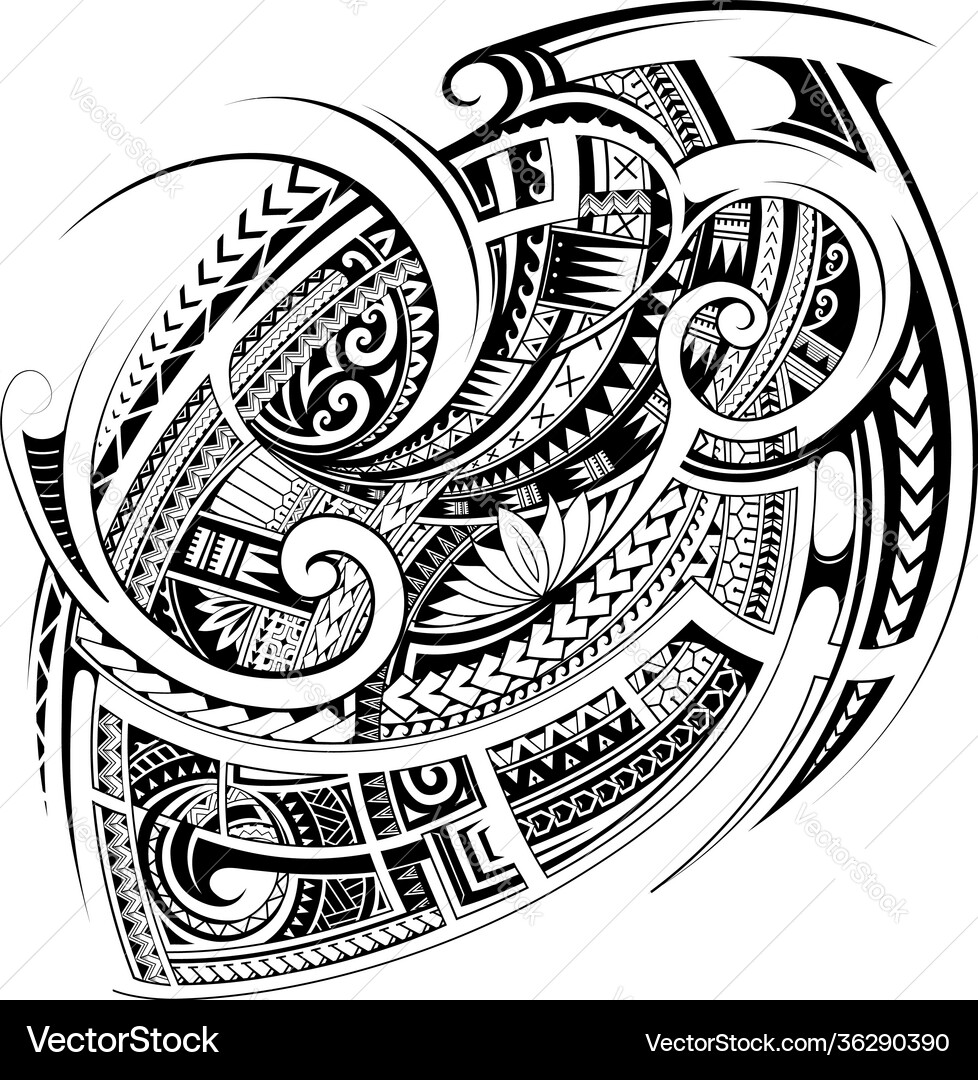 Polynesian Tribal Tattoo Royalty Free Vector Image