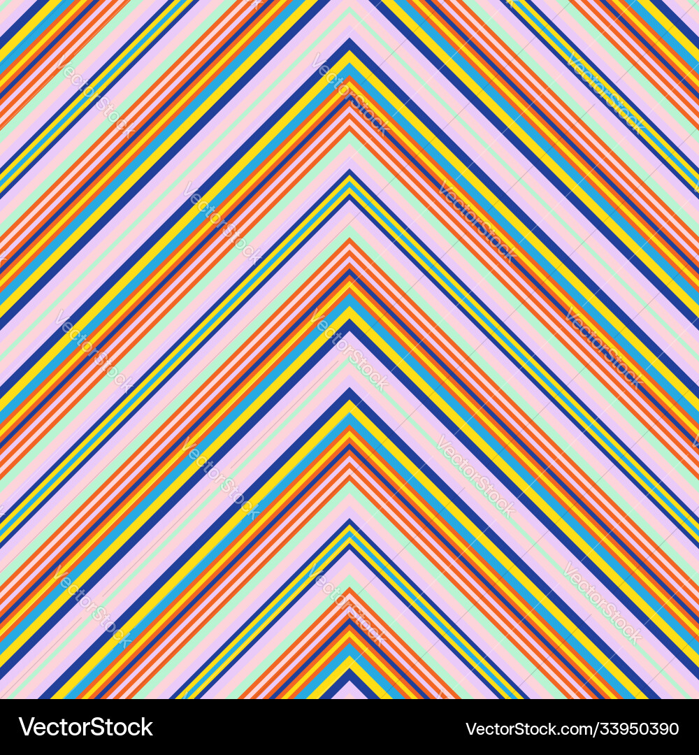 Rainbow chevron diagonal stripes seamless pattern Vector Image
