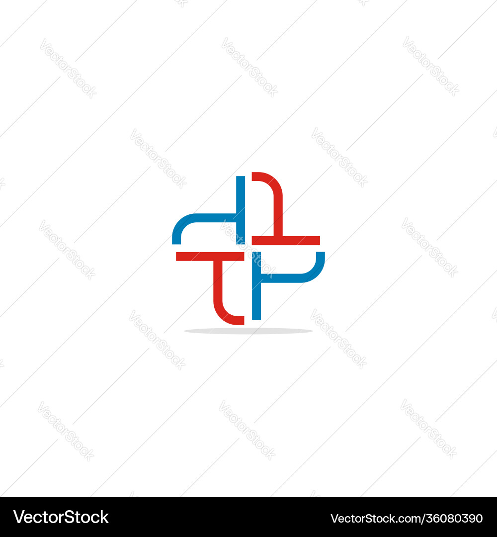 T circle cross logo Royalty Free Vector Image - VectorStock