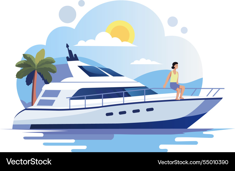 Yacht Royalty Free Vector Image - VectorStock