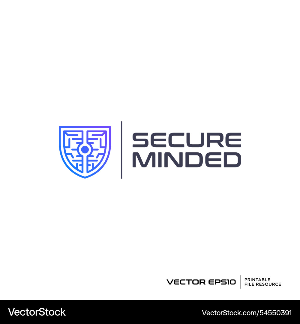 Abstract shield logo Royalty Free Vector Image