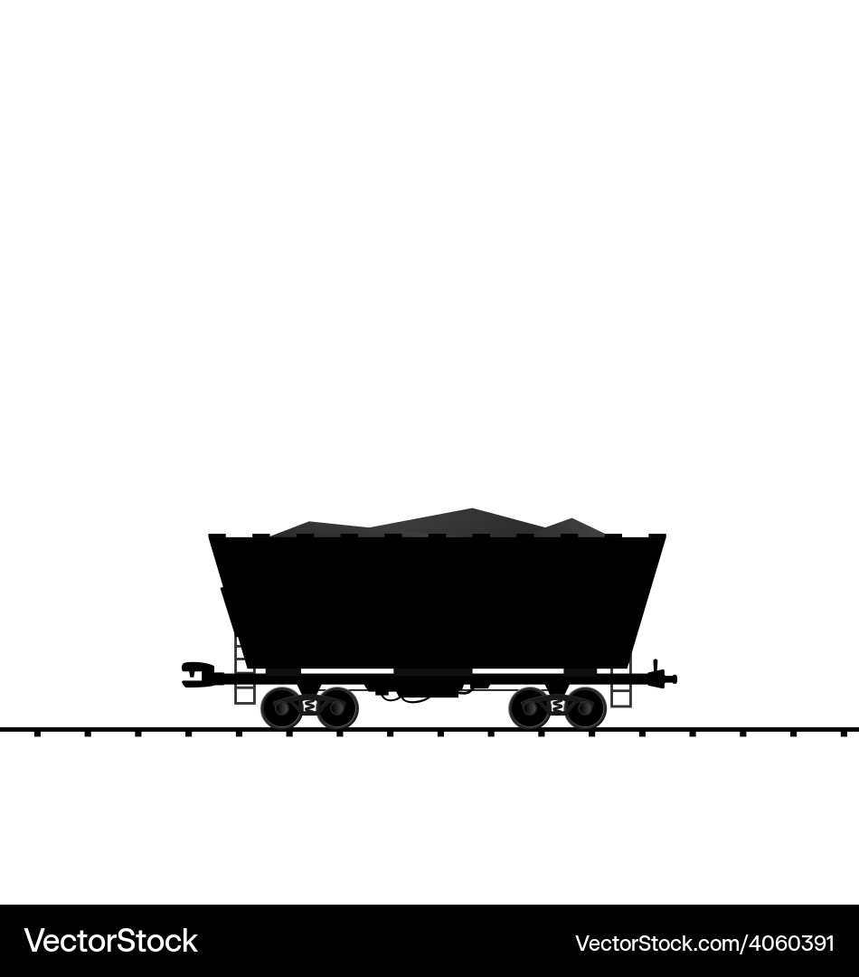 Cargo coal wagon freight railroad train black tran