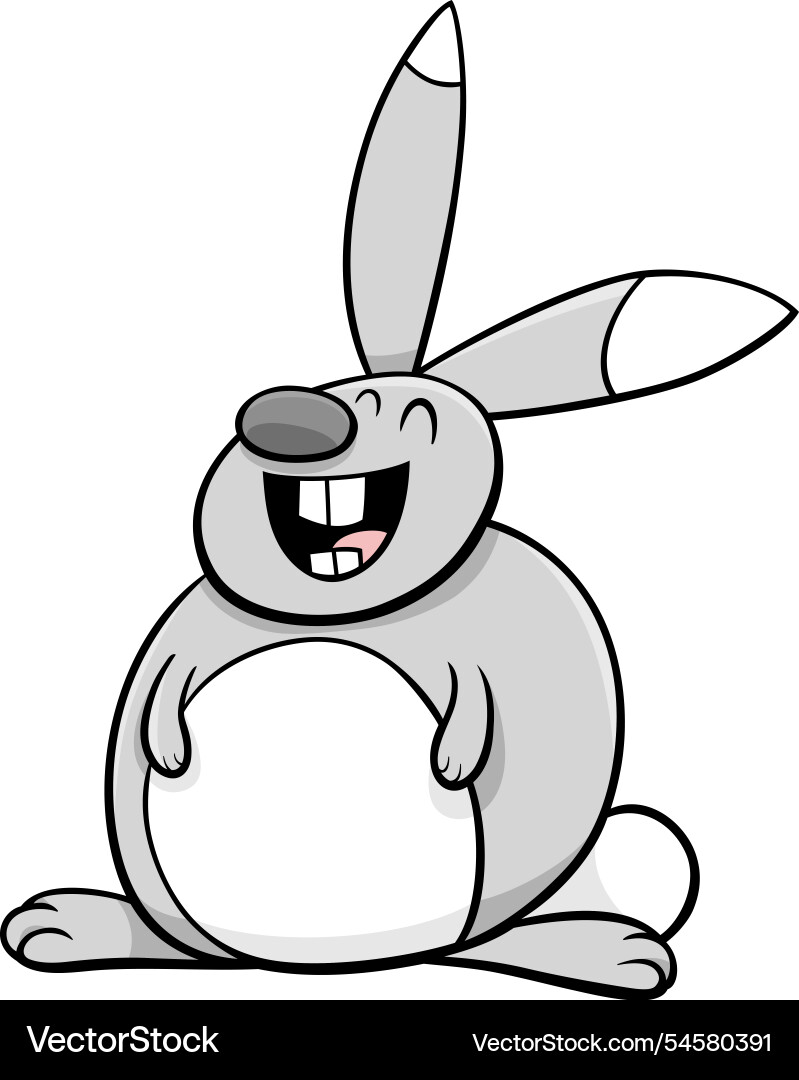 Cartoon rabbit or bunny comic animal character Vector Image