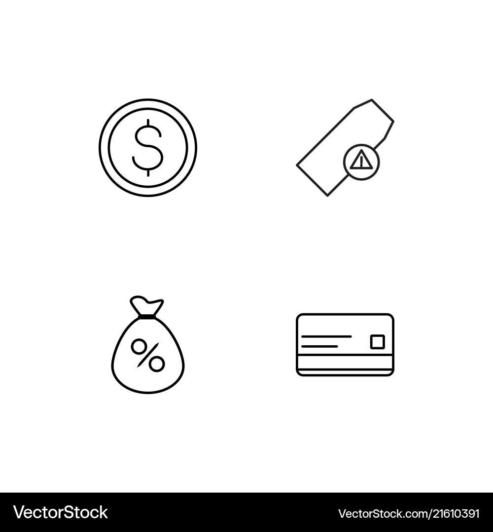 Commerce linear icons set simple outline Vector Image