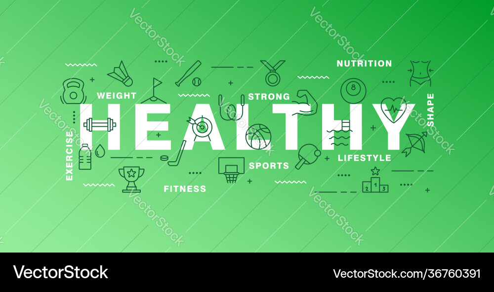Fitness & Sports Activity Background Vector Image