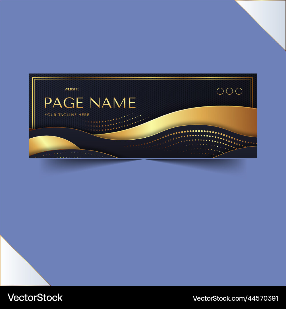 Gradient golden luxury social media cover Vector Image