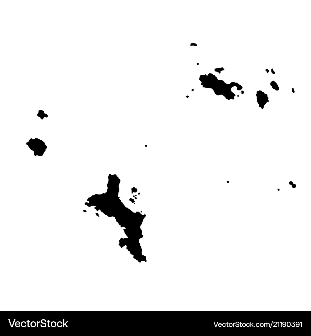 Map seychelles and victoria isolated Royalty Free Vector