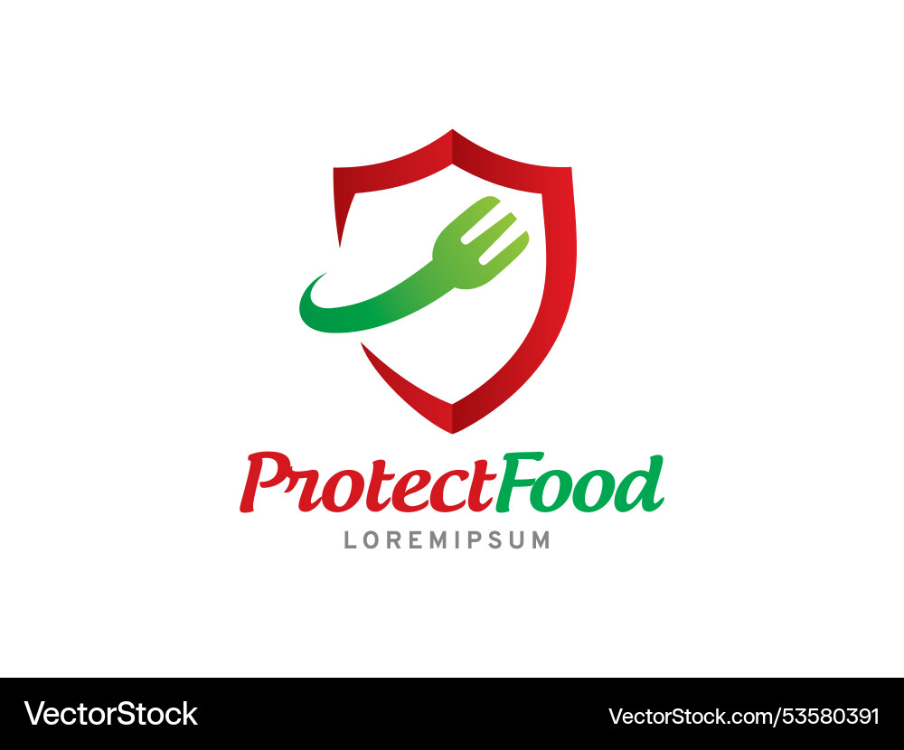 Protect food logo symbol or icon template Vector Image