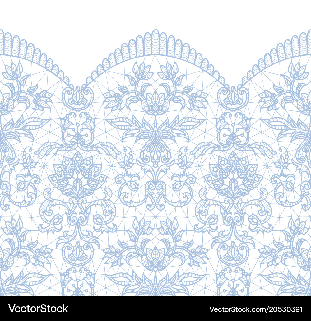 Seamless blue lace Royalty Free Vector Image - VectorStock