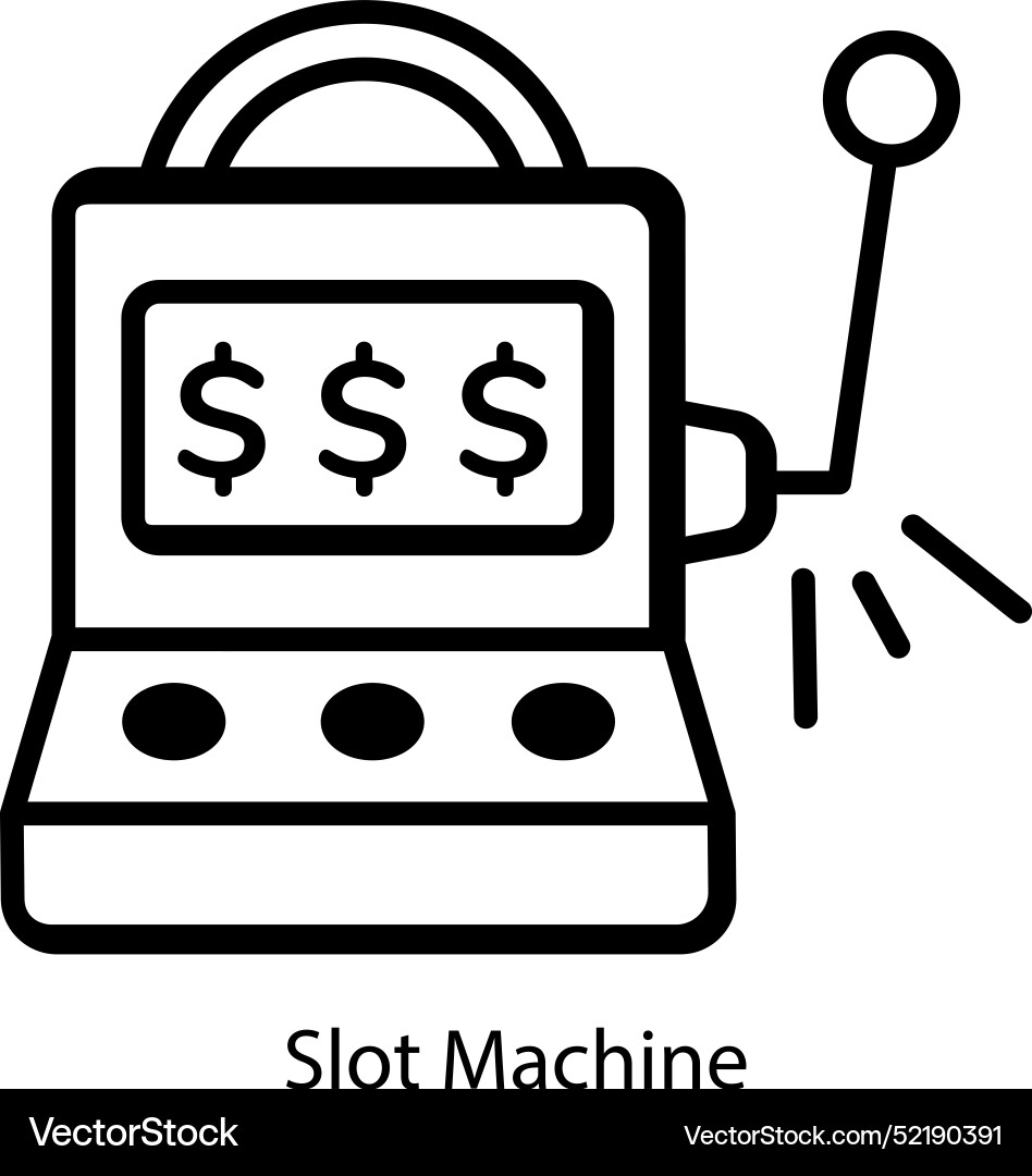 Slot machine Royalty Free Vector Image - VectorStock