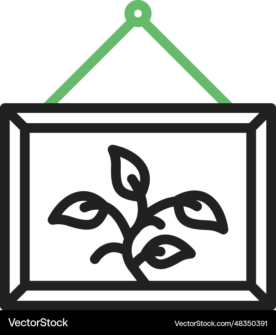 Wooden wall frame icon image Royalty Free Vector Image