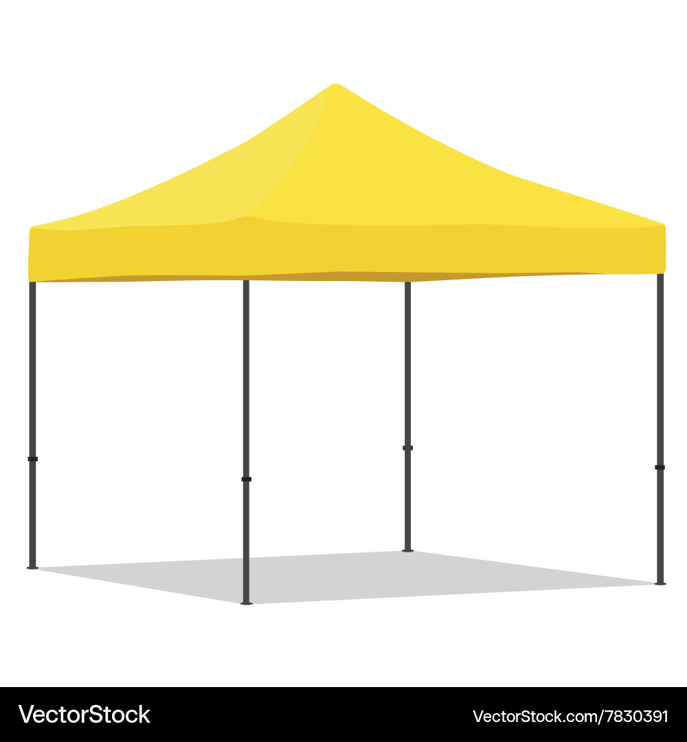 Yellow Pop-Up Gazebo Tent Royalty Free Vector Image