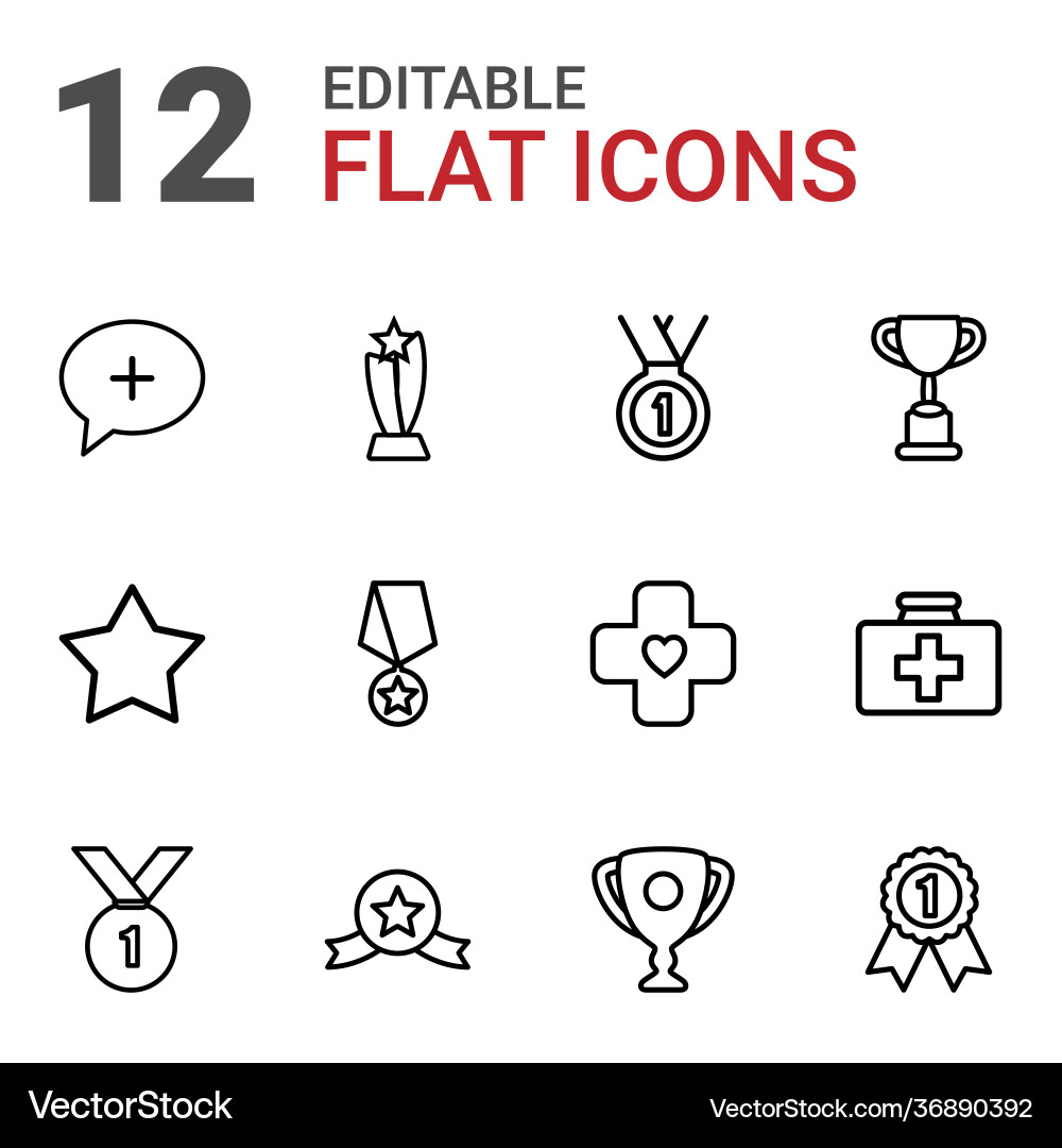 12 first icons Royalty Free Vector Image - VectorStock