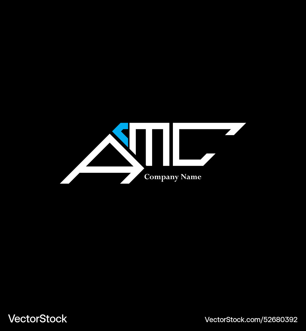 Amc logo design simple and modern Royalty Free Vector Image