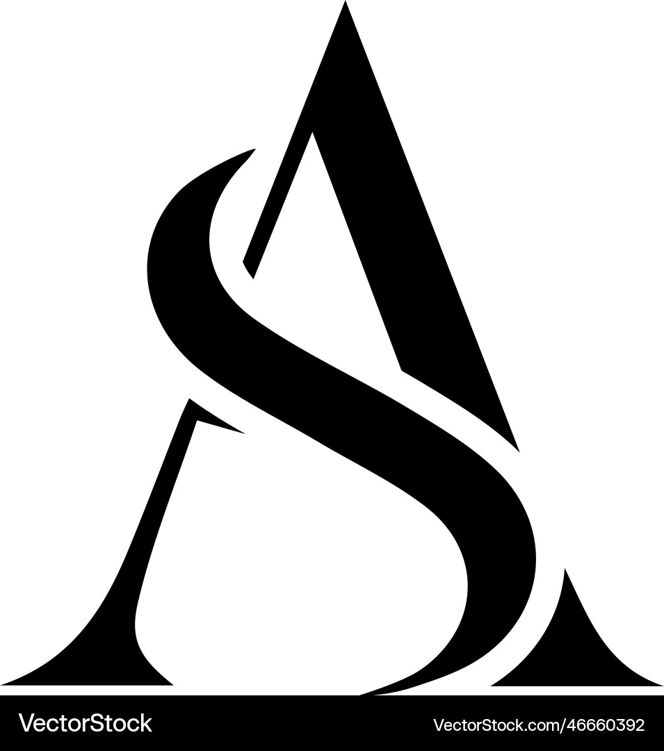 As initials logo design initial letter Royalty Free Vector