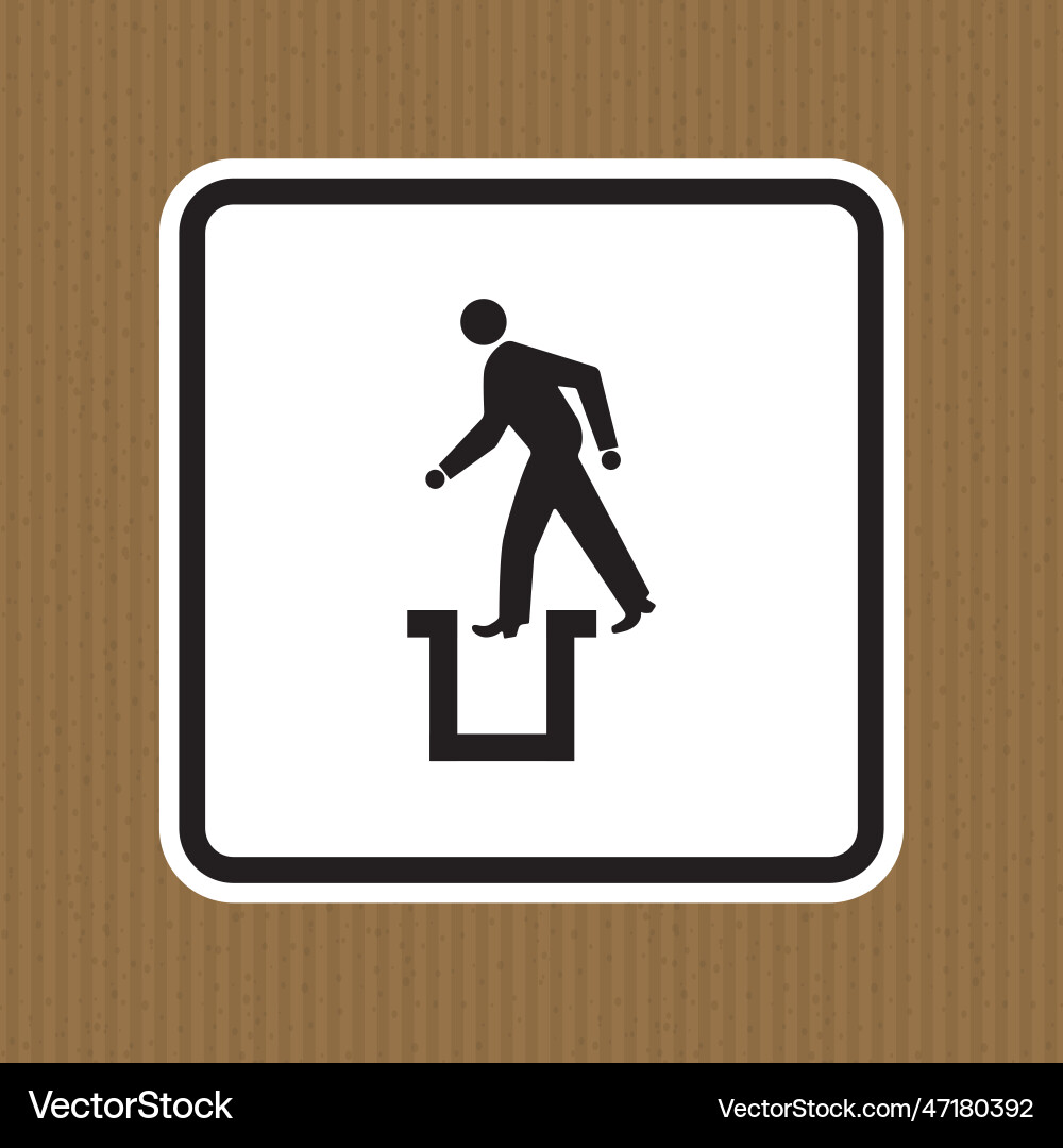 Beware bottomless pit symbol sign isolate Vector Image