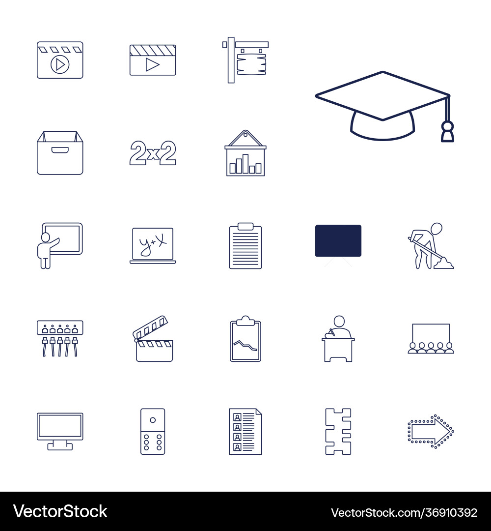 Board icons Royalty Free Vector Image - VectorStock