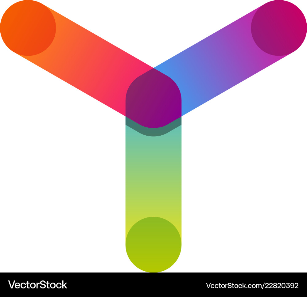 Color letter y logo icon design Royalty Free Vector Image