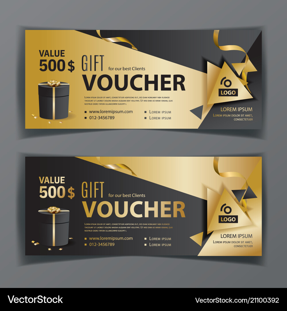 Gift voucher template universal flyer Royalty Free Vector