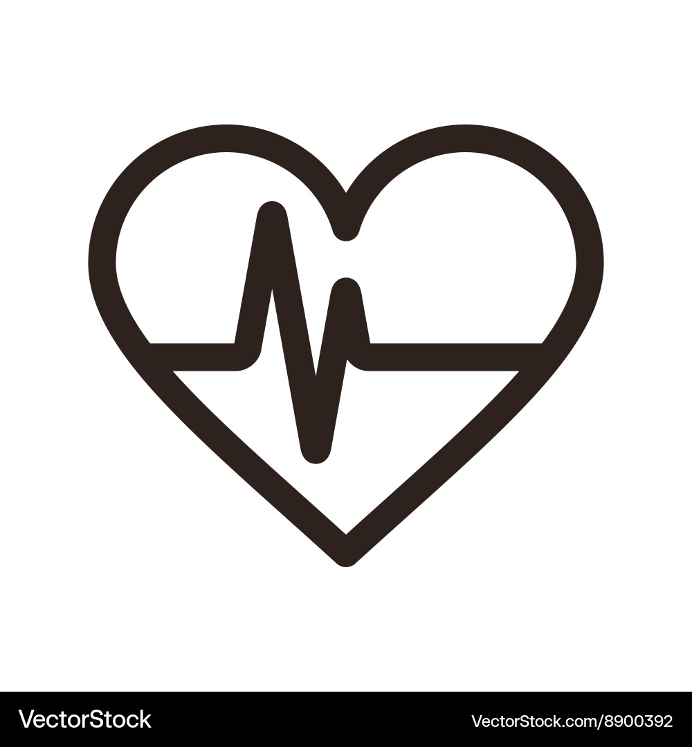 Heartbeat icon Royalty Free Vector Image - VectorStock