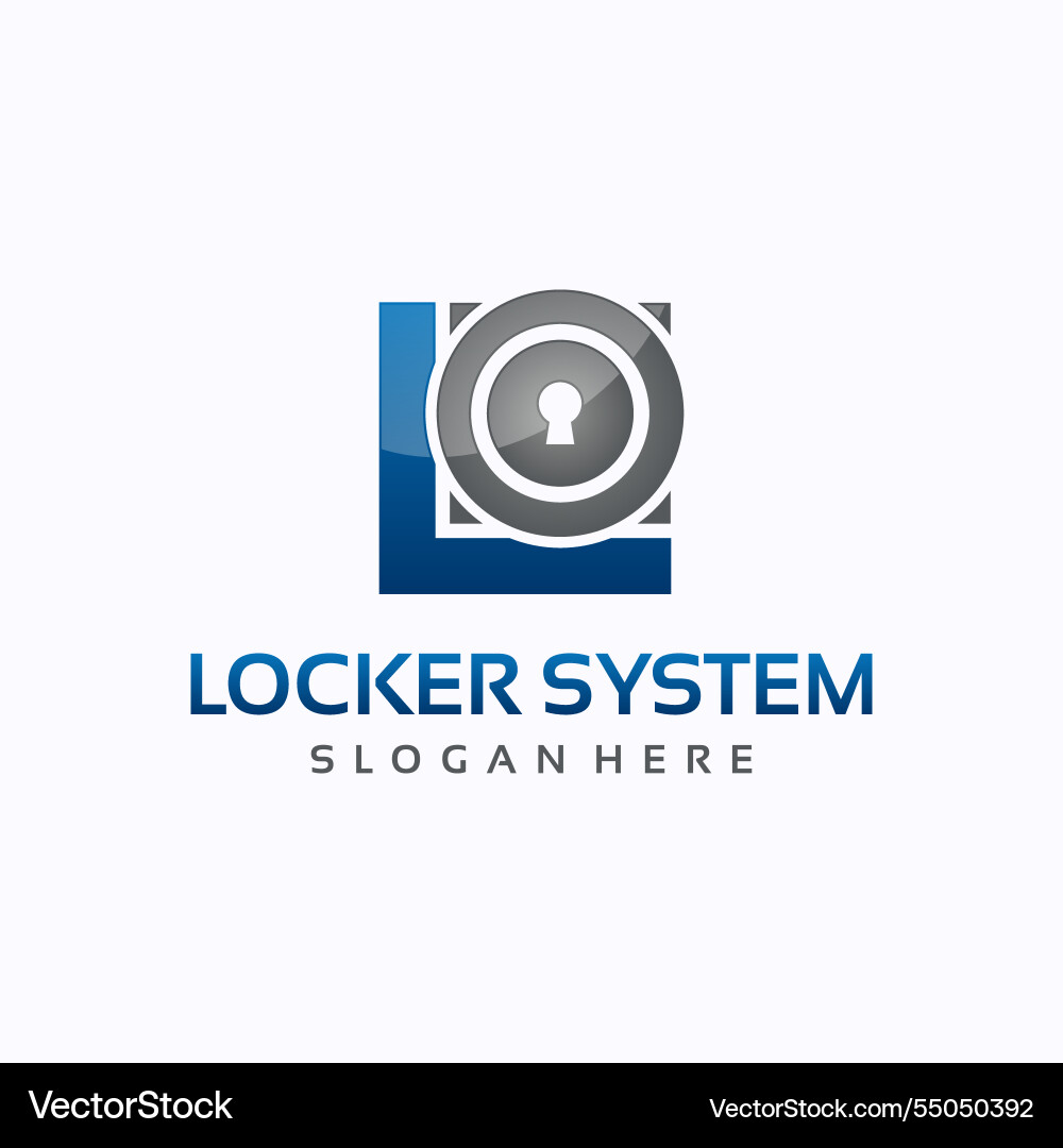 Letter l for locker system logo design template Vector Image
