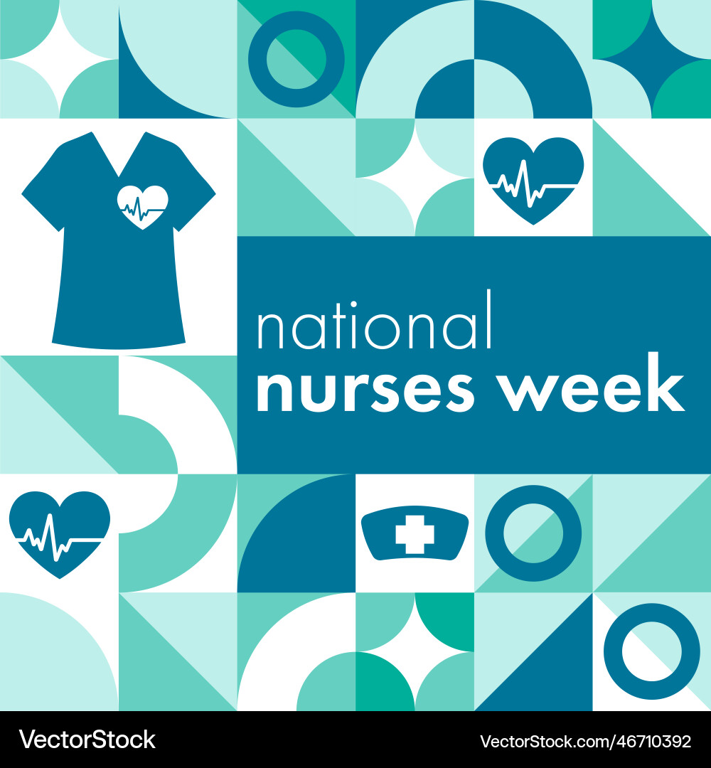 National nurses week holiday concept template Vector Image
