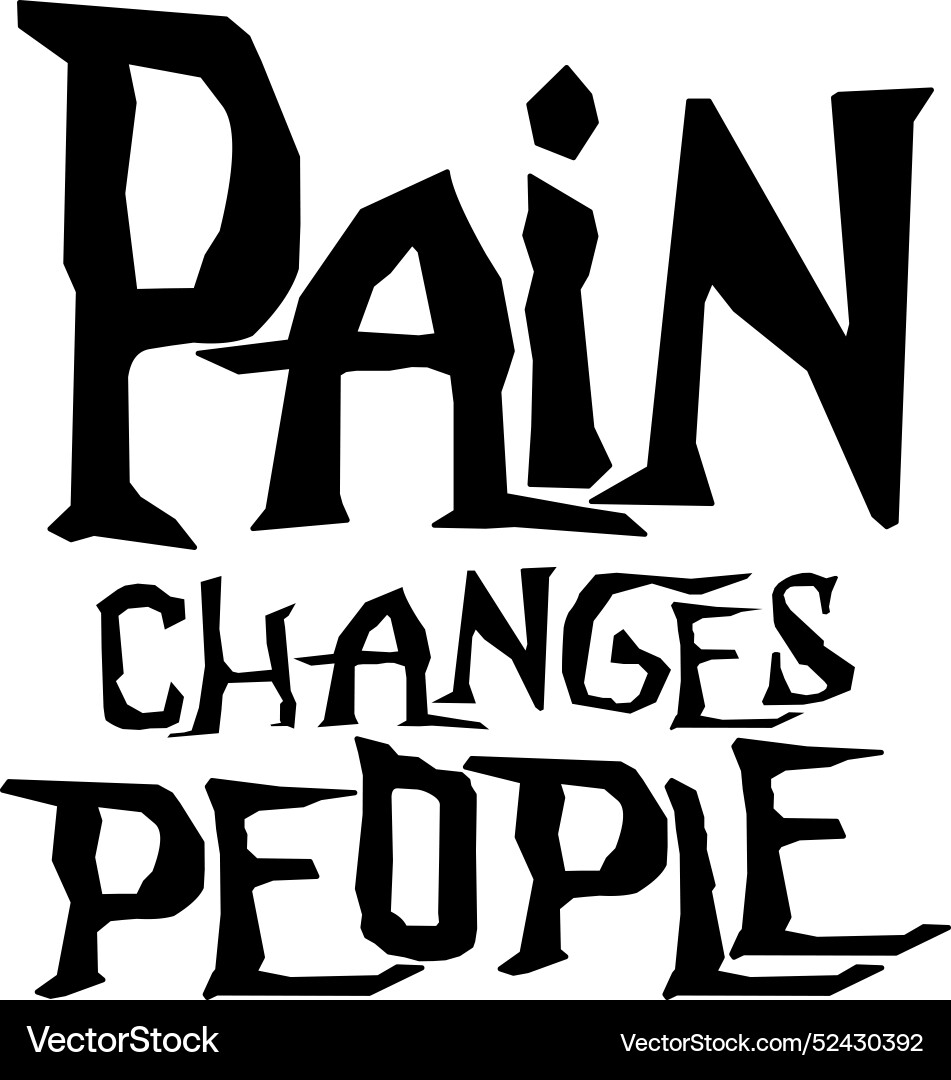 Pain changes people Royalty Free Vector Image - VectorStock