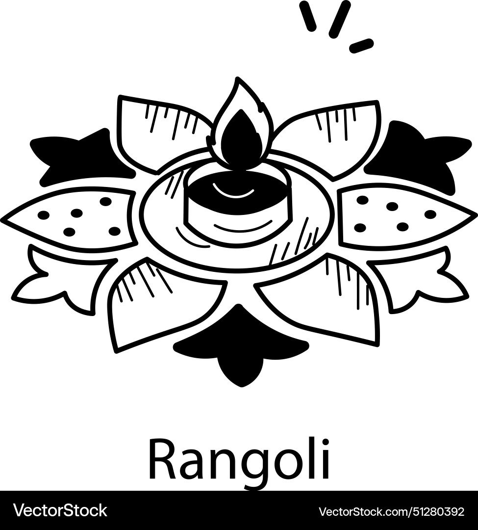 Rangoli Royalty Free Vector Image - VectorStock