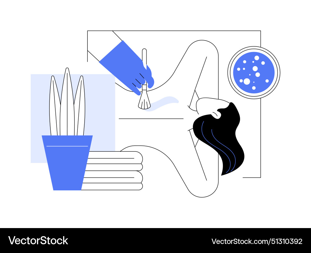 Scrub treatment isolated cartoon Royalty Free Vector Image