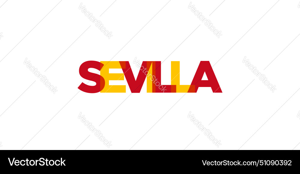 Sevilla in the spain emblem design features Vector Image