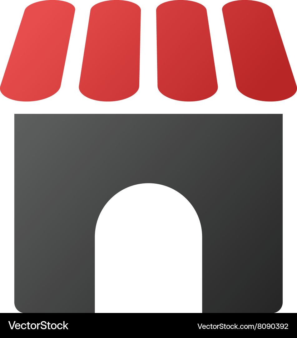 Shop gradient icon Royalty Free Vector Image - VectorStock