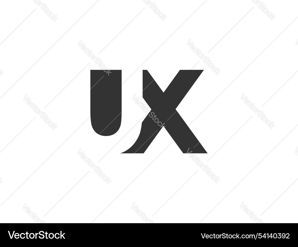 Ux creative geometric initial based modern Vector Image