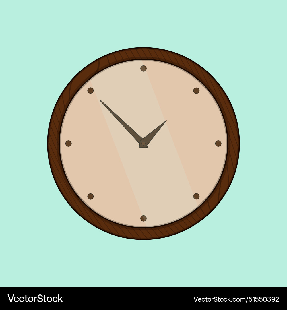 Wall clock icon time Royalty Free Vector Image