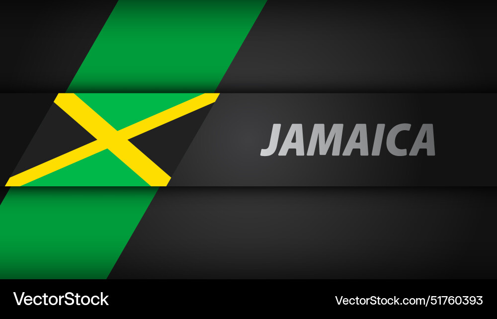 Edge background jamaica graphic and label Vector Image