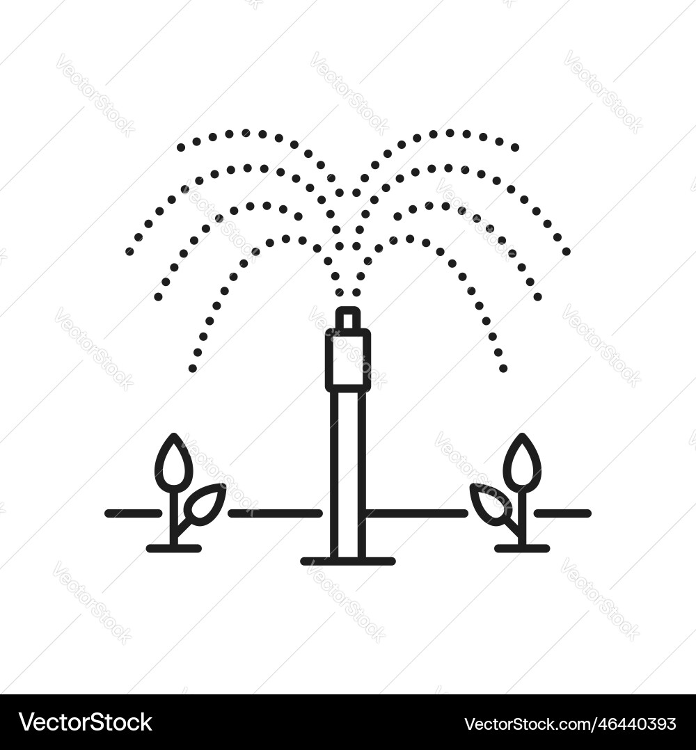 Garden and field irrigation watering system icon Vector Image