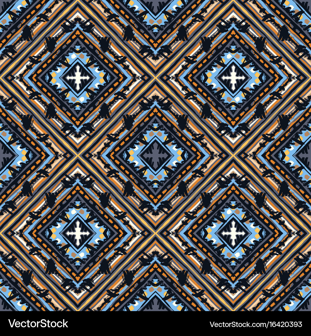 Seamless tribal boho pattern Royalty Free Vector Image