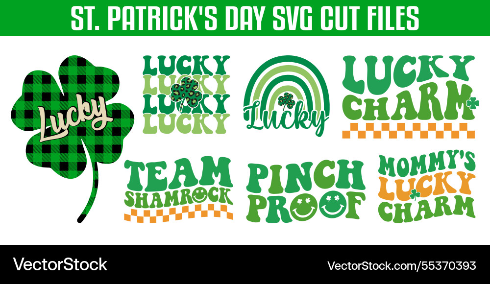 St patricks day svg cut files Royalty Free Vector Image