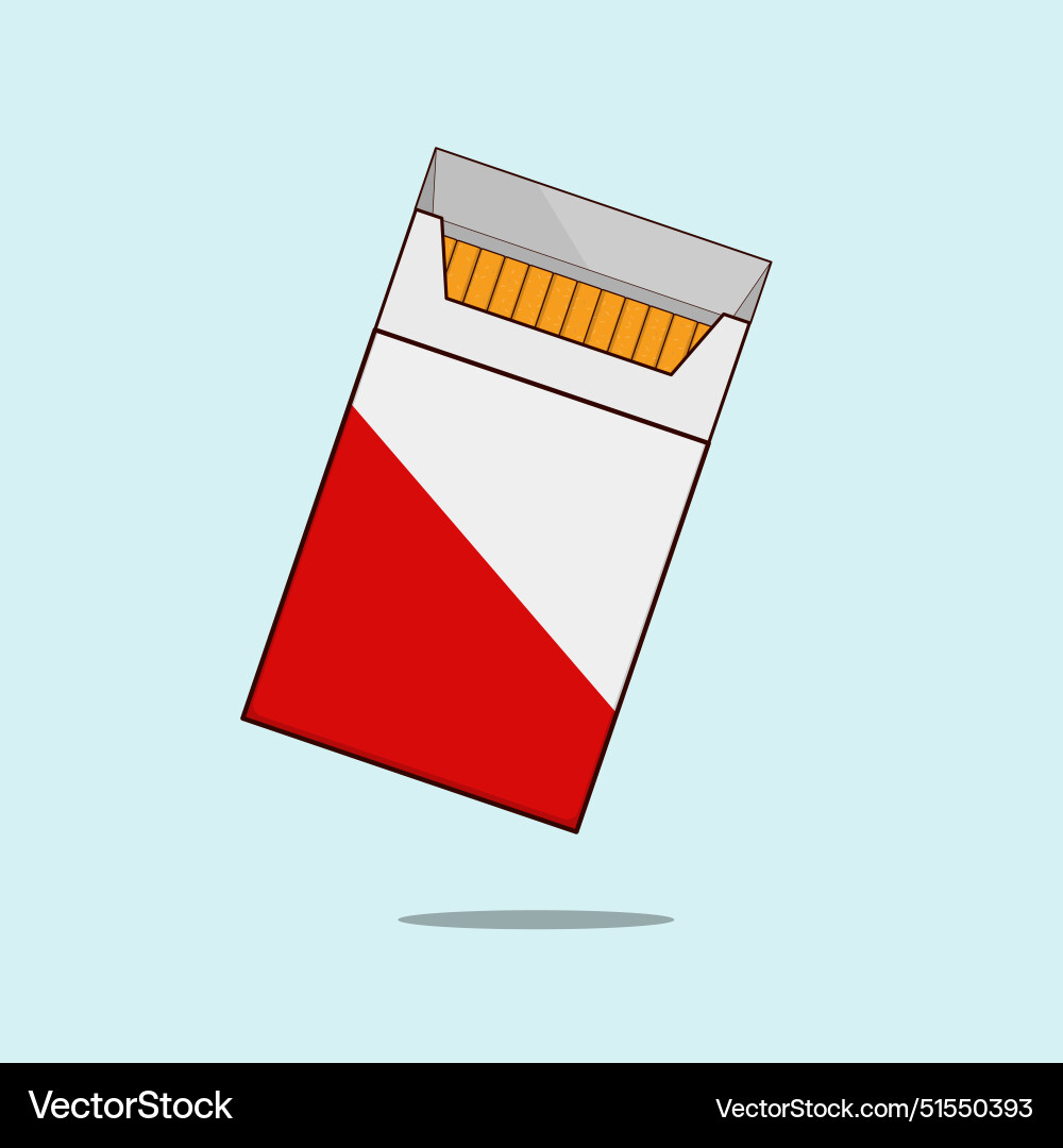 Tobacco cigarettes box icon Royalty Free Vector Image