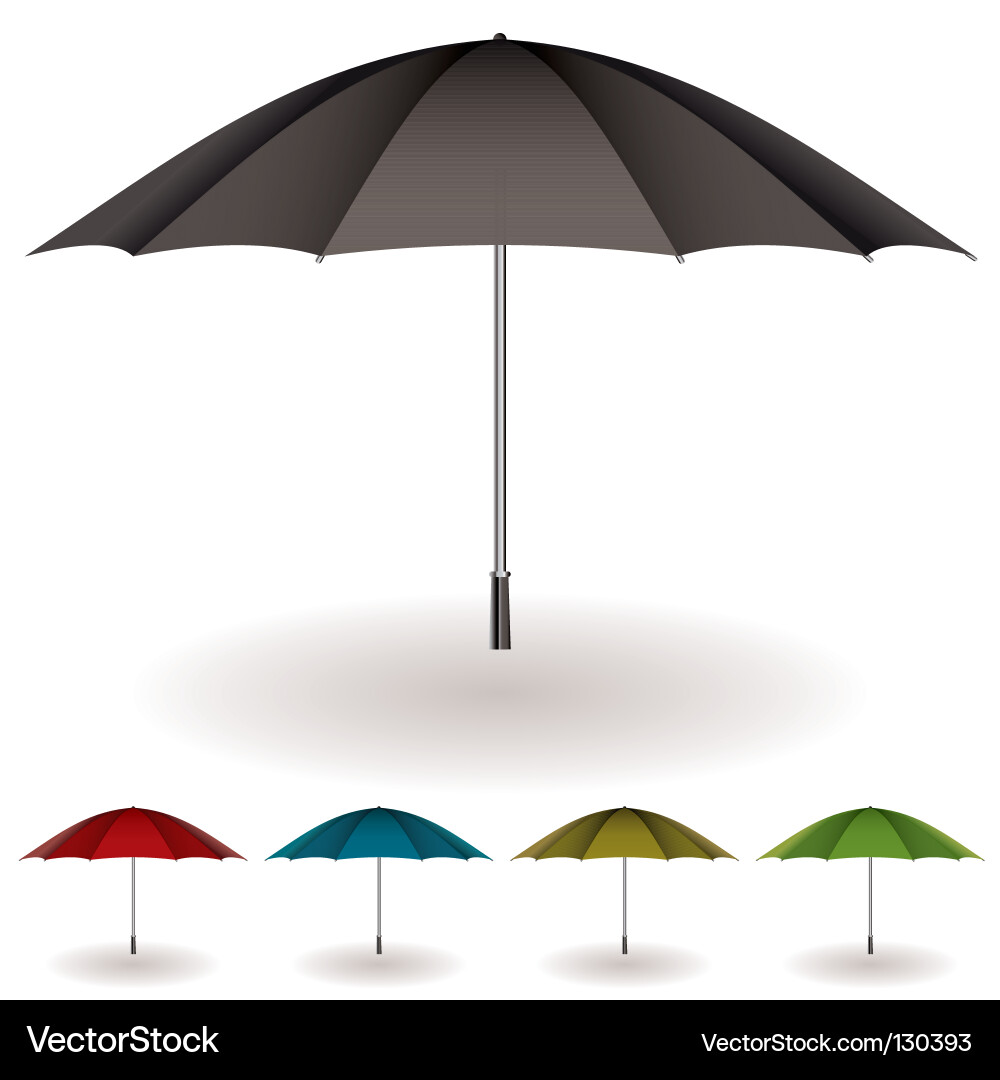 Umbrella colorful collection Royalty Free Vector Image