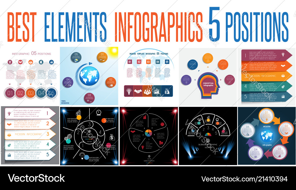 10 Universal Infographic Templates Royalty Free Vector Image