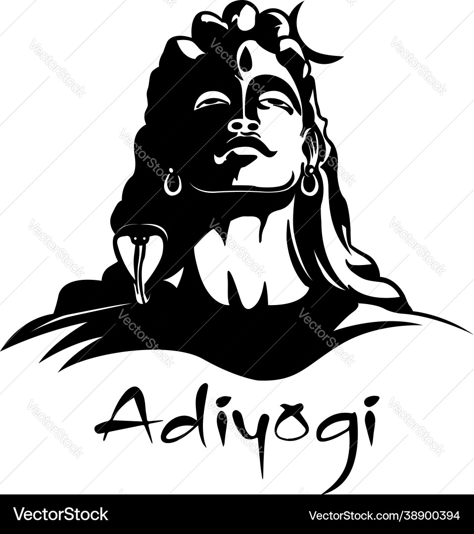 Adiyogi mahadev art Royalty Free Vector Image - VectorStock