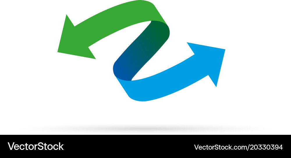 Blue Green Arrow Icon – Royalty-Free Vector | VectorStock