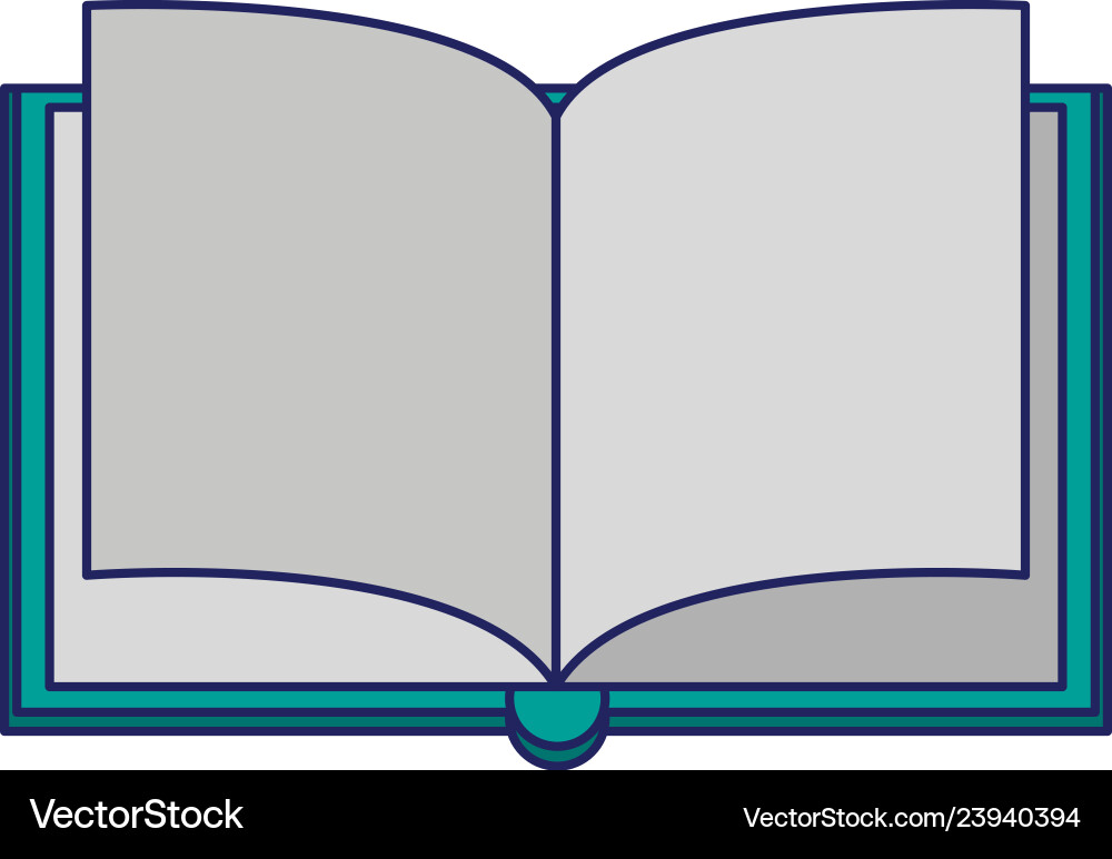 Buch offener Cartoon isoliert Lizenzfreies Vektorbild