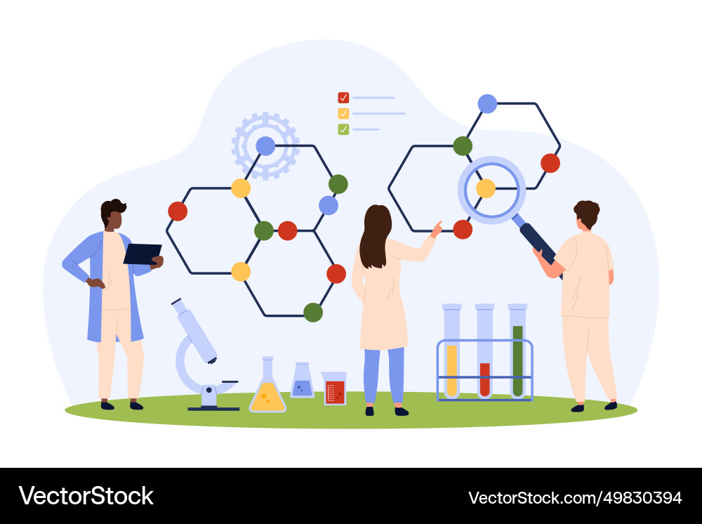 Chemistry research theory and laboratory Vector Image