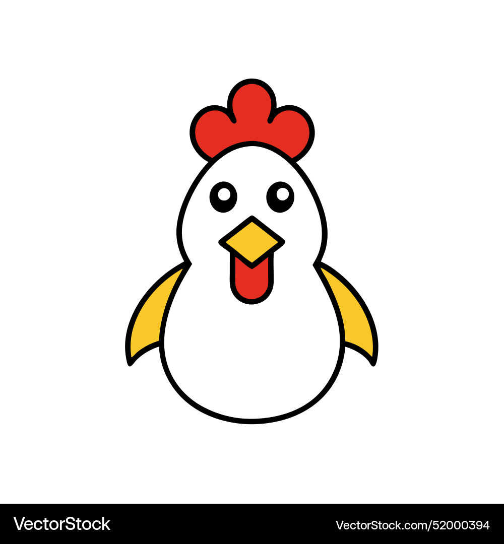 Chicken looks icon Royalty Free Vector Image - VectorStock
